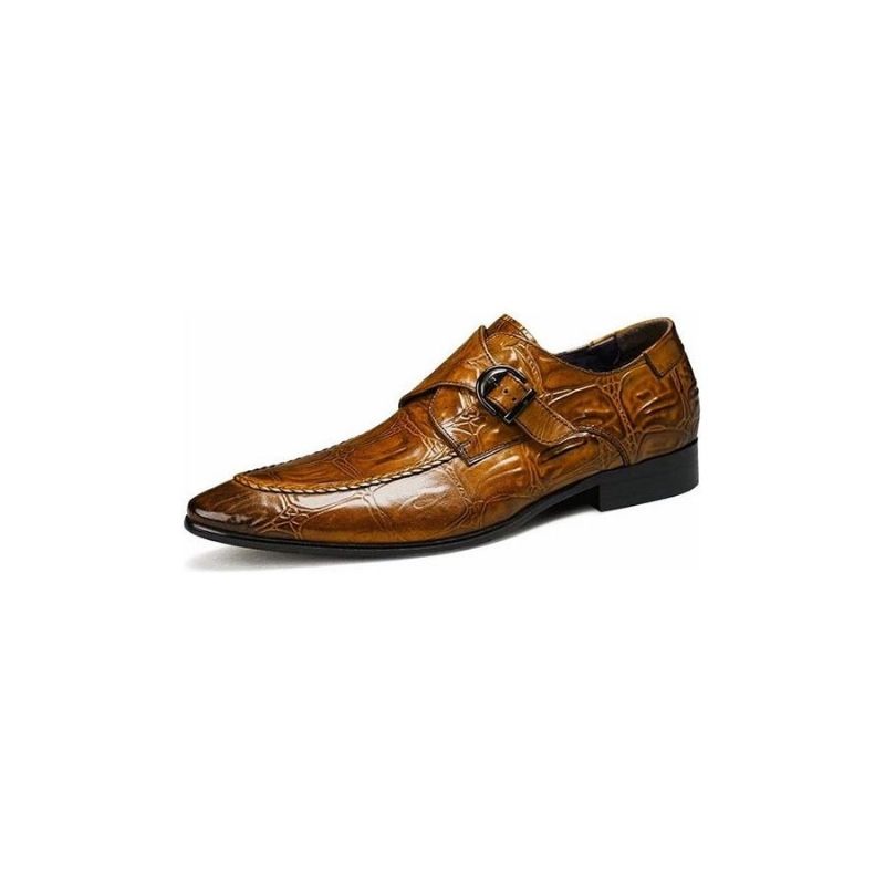 Sapatos Formais Masculinos Bico Fino Exótico Slip-on Brogues | Sapatos ...